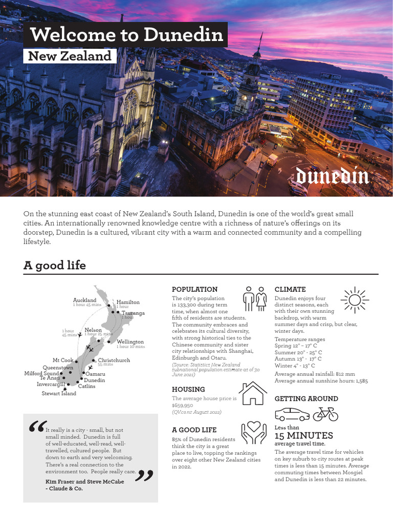 Dunedin Information Sheet Nov 2022 | PDF