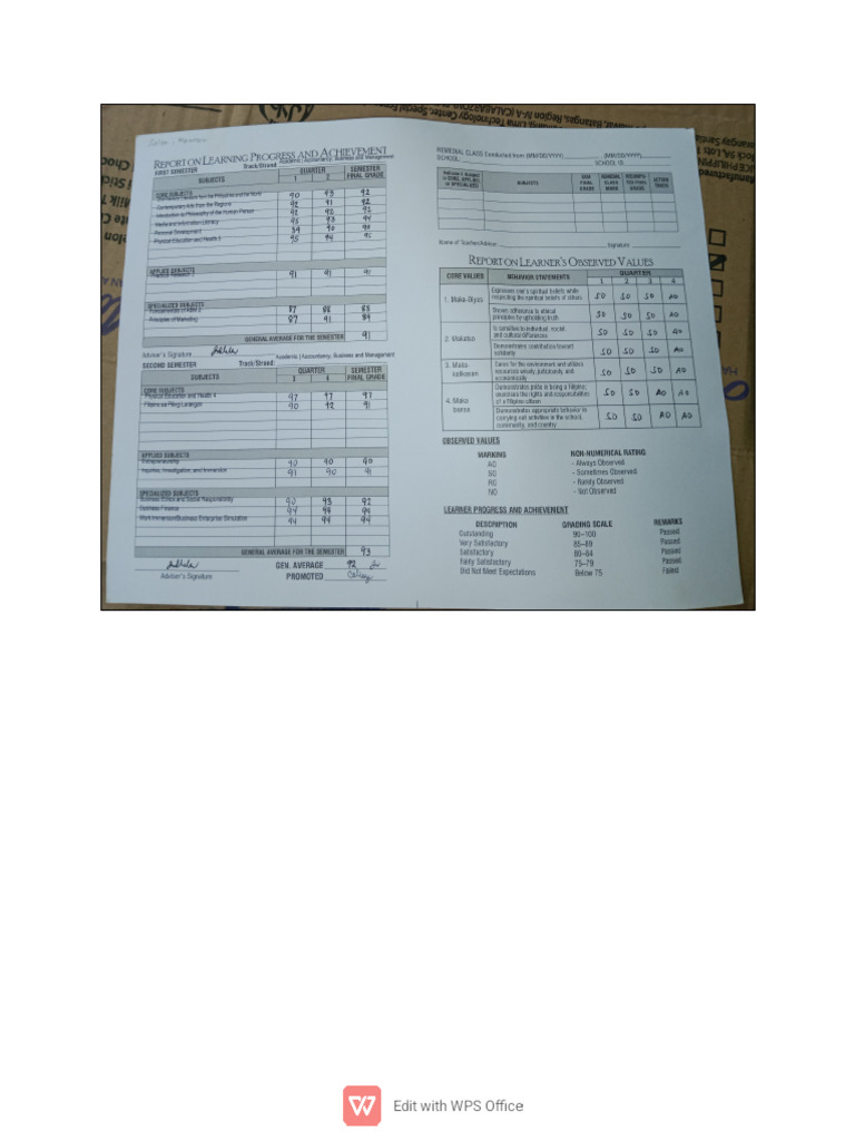 Senior High School Grade | PDF