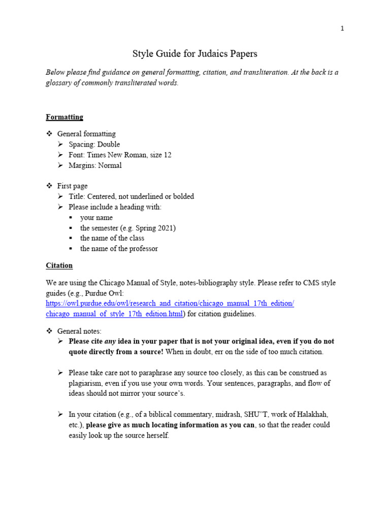 Style Guide-Revised | PDF | Jewish Belief And Doctrine | Jewish Texts