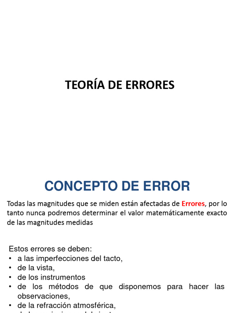 Teoría de Errores | PDF | Medición | Exactitud y precisión