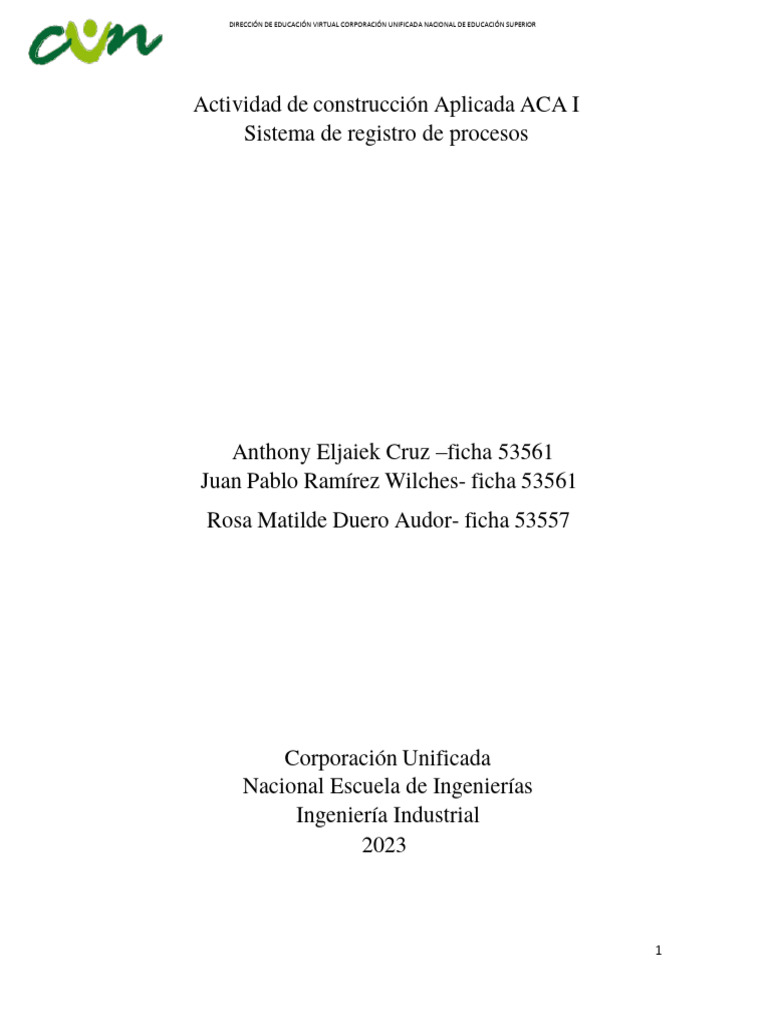 Aca 2 Registro de Procesos.. | PDF | Agricultura