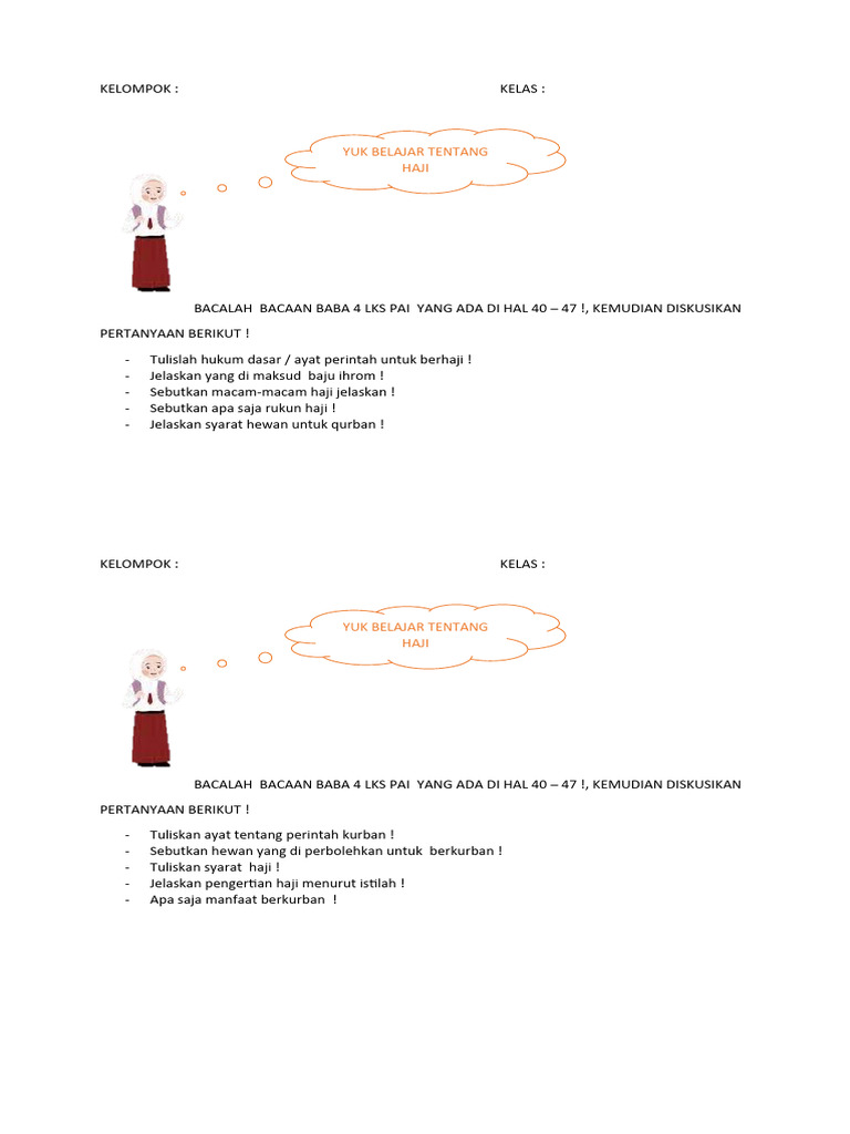 Soal Haji KLS 5 | PDF | Filsafat | Agama & Spiritualitas