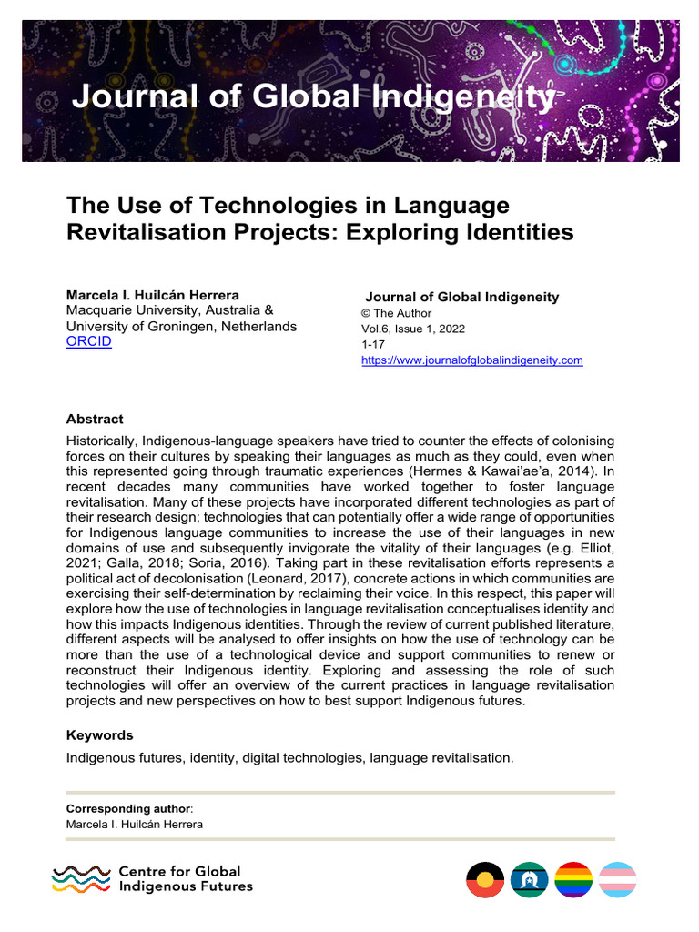 36061-the-use-of-technologies-in-language-revitalisation-projects-exploring-identities | PDF ...