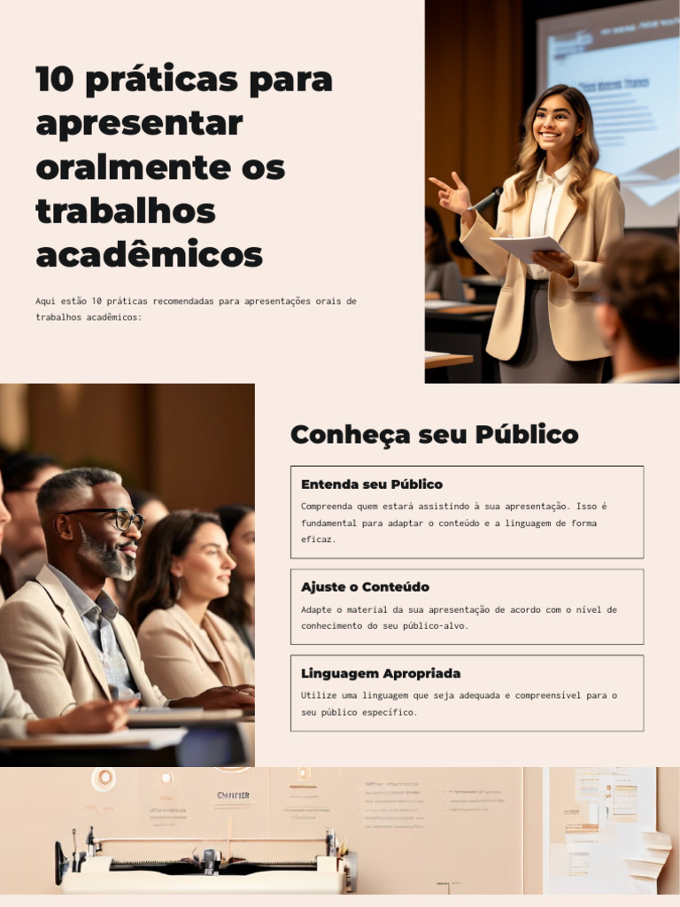 10 Praticas para Apresentar Oralmente Os Trabalhos Academicos | PDF | Comentários | Tempo