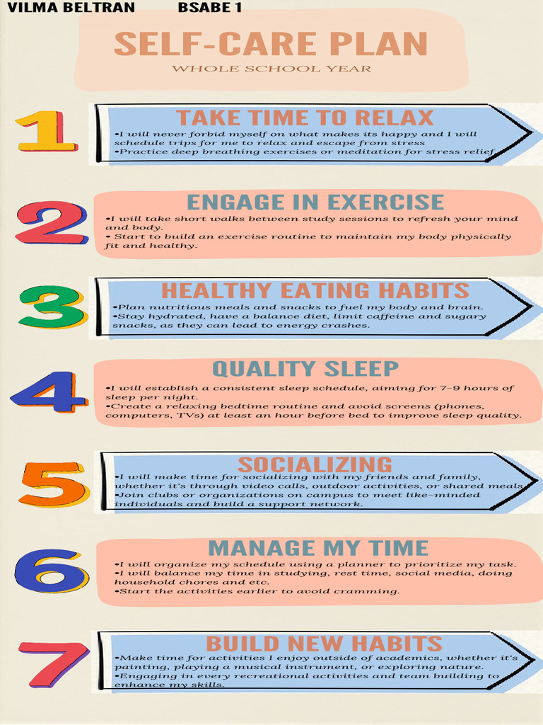 Comprehensive Self-Care Plan for Students | PDF | Lifestyle