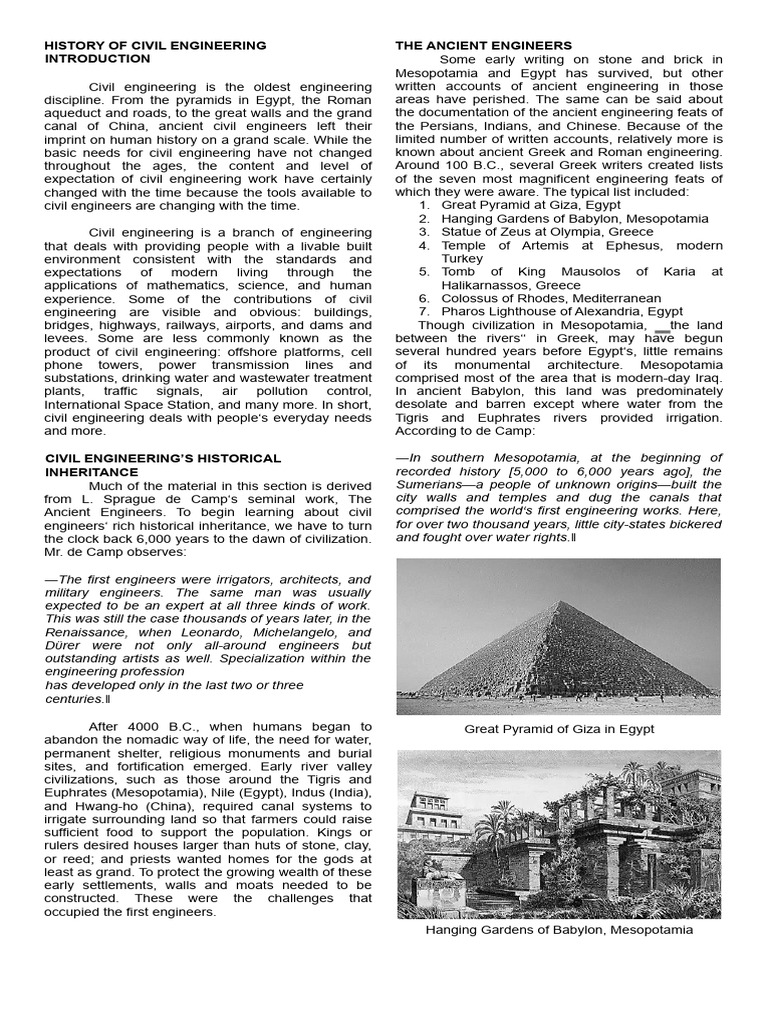 Civil Engineering Orientation | PDF | Civil Engineering | Engineering