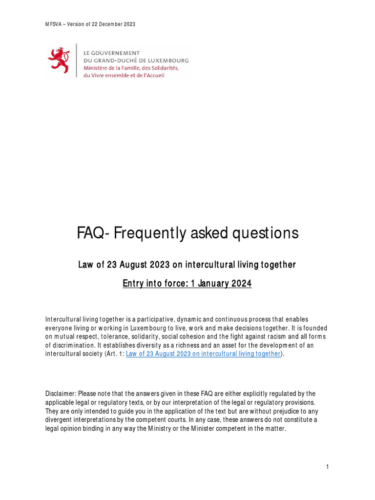 Faq en | PDF | Citizenship | Subsidy