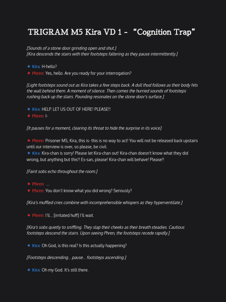 TRIGRAM M5 First Trial VD - Cognition Trap | PDF