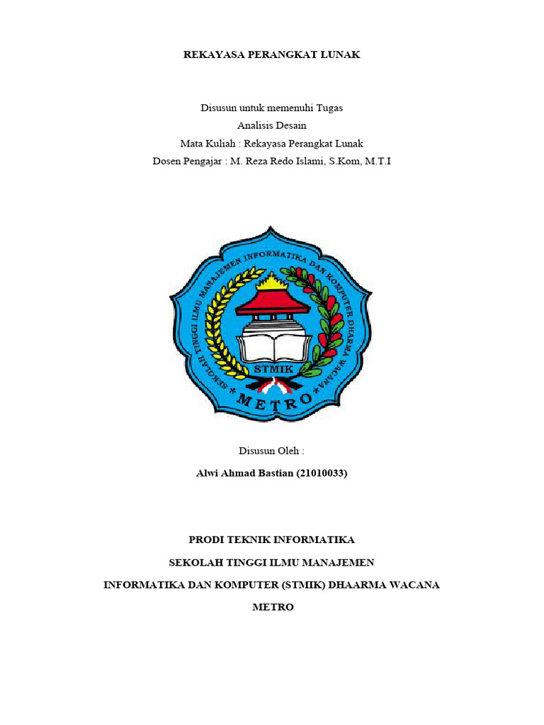 Laporan AnalisisDesain Alwi | PDF Laporan AnalisisDesain Alwi | PDF