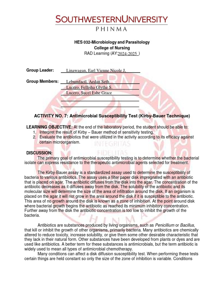 Hes 032 - Lab Activity 7 | PDF | Laboratory Techniques | Medical Specialties