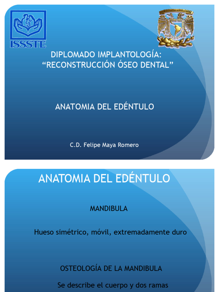 Anatomia Del Edentulo | PDF | Anatomía humana | Anatomía
