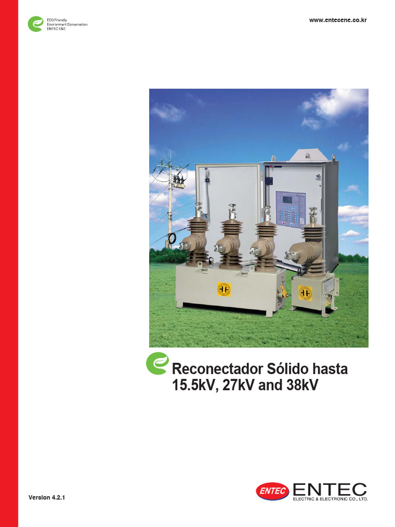 Reconectador Sólido ENTEC hasta 38kV | PDF | Frecuencia | Ingenieria Eléctrica