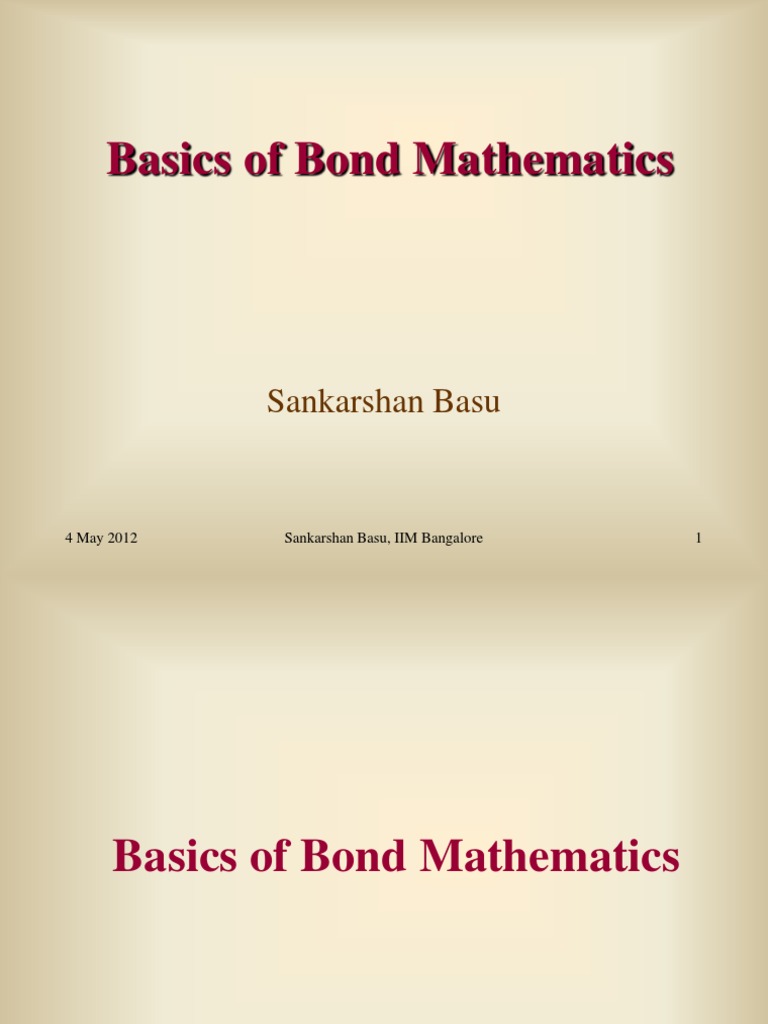 Bond Mathematics | PDF | Bond Duration | Yield Curve