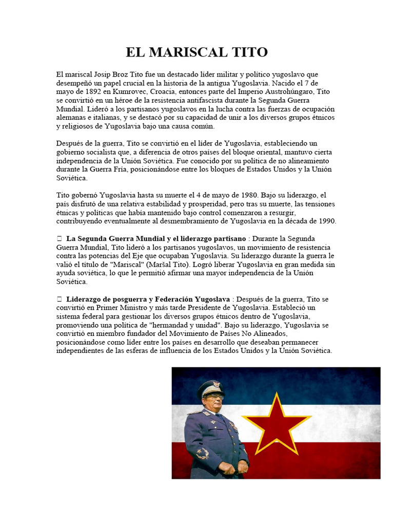 El Mariscal Tito | PDF
