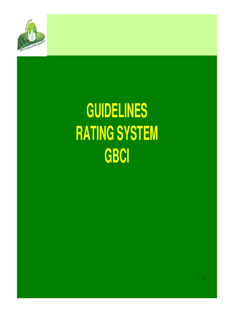GBCI Rating Guidelines | PDF | Building Technology | Building