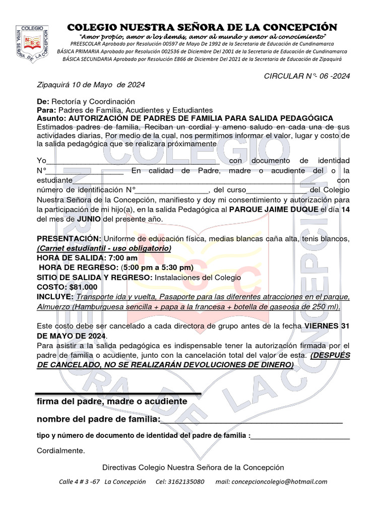 Circular N 6 Comunicado 10 Mayo | PDF