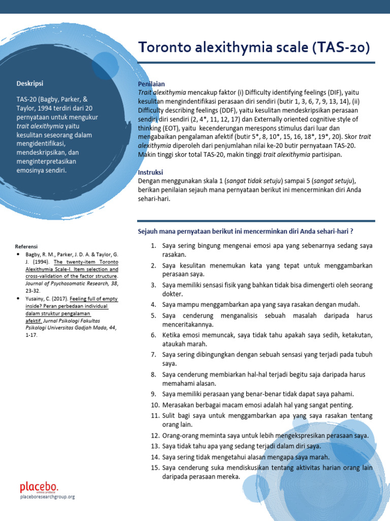Skala Alexithymia Toronto | PDF | Pengembangan Diri