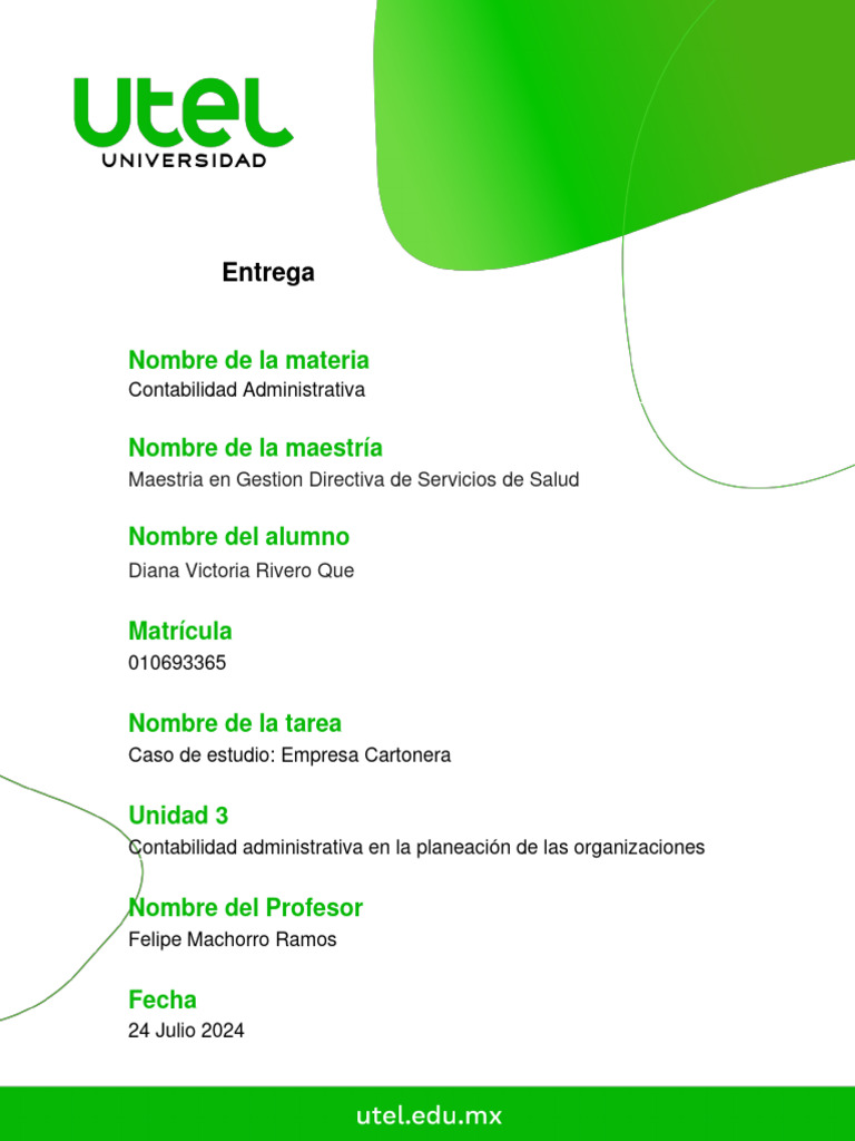 Entregable 4 Sem | PDF | Presupuesto | Business