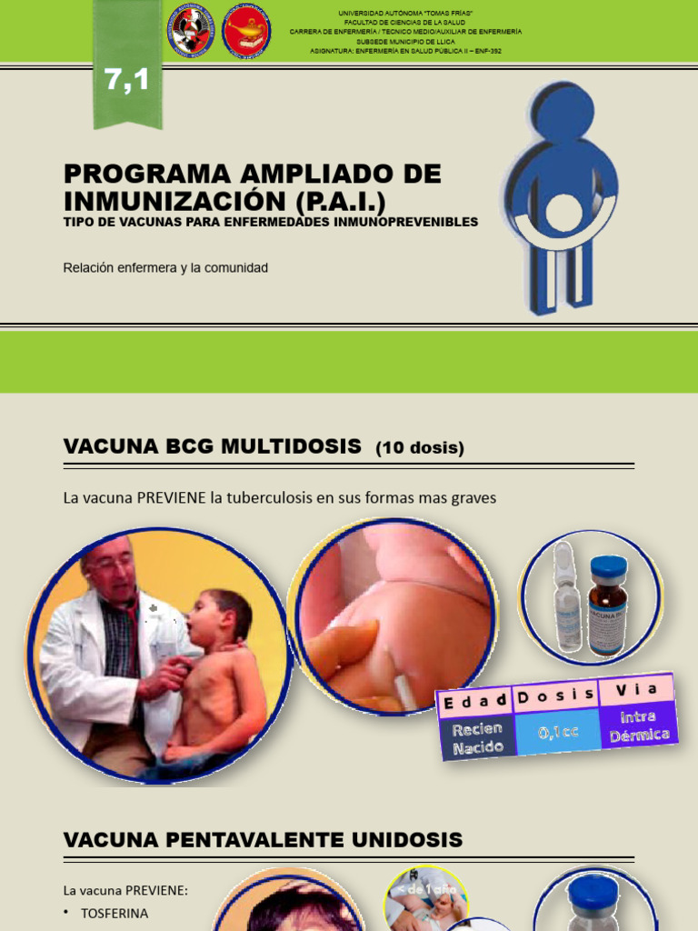 Programa Ampliado de Inmunización (P.A.I.) : Relación Enfermera y La ...