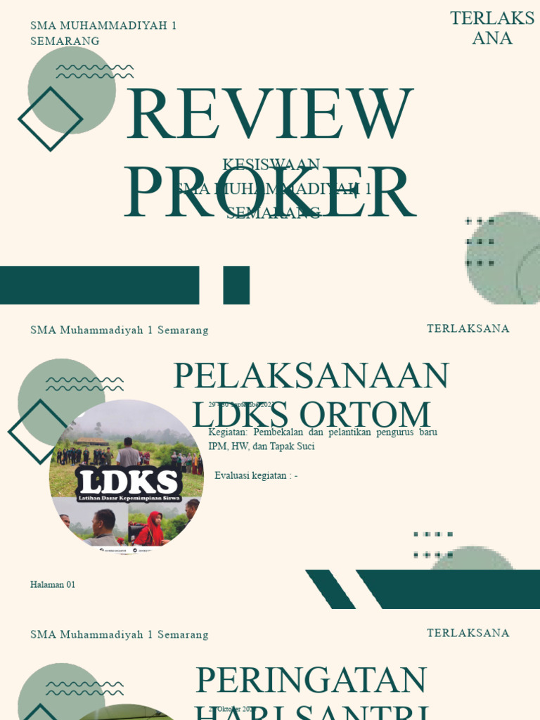 Presentasi Proker Kesiswaan 2024-2025 | PDF