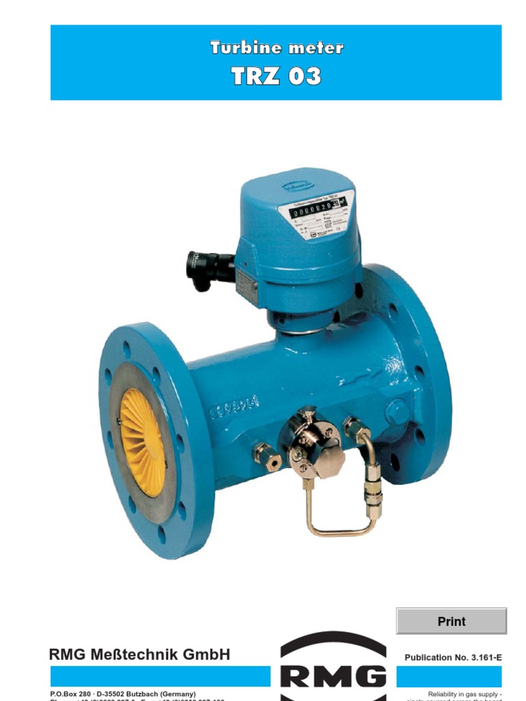 TurbineMeter-RMG TRZ 03 | PDF | Gases | Pipe (Fluid Conveyance)