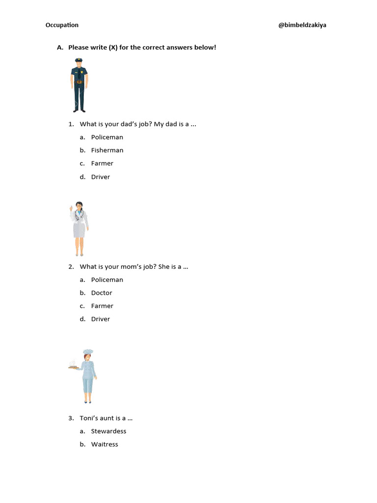 Professions for 2nd Grade Students | PDF