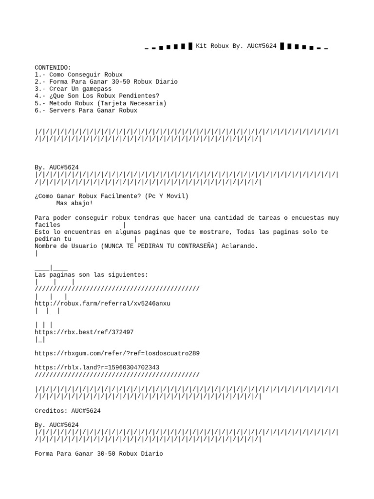 Kit Robux | PDF | Informática