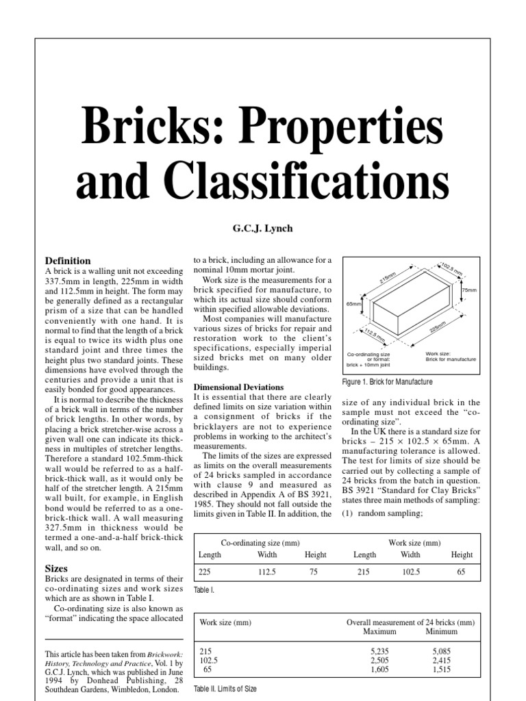 Bricks Properties | Brick | Masonry