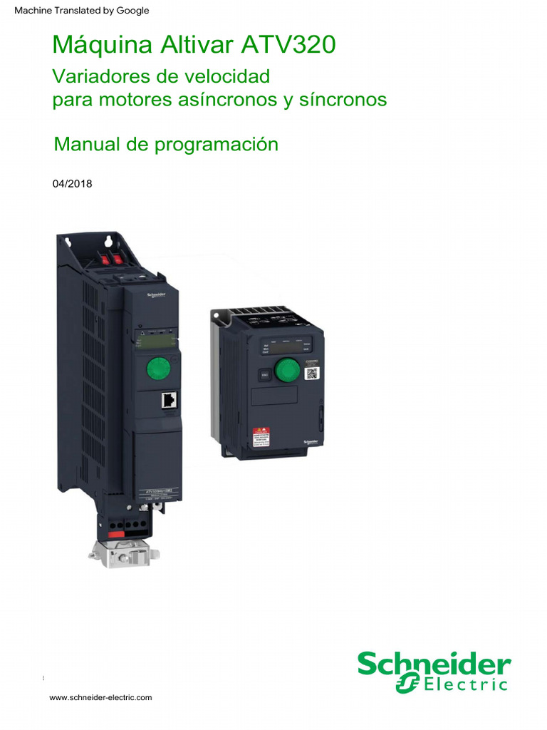 Schneider Manual Variador Altivar ATV320 | PDF | voltaje | Corriente ...