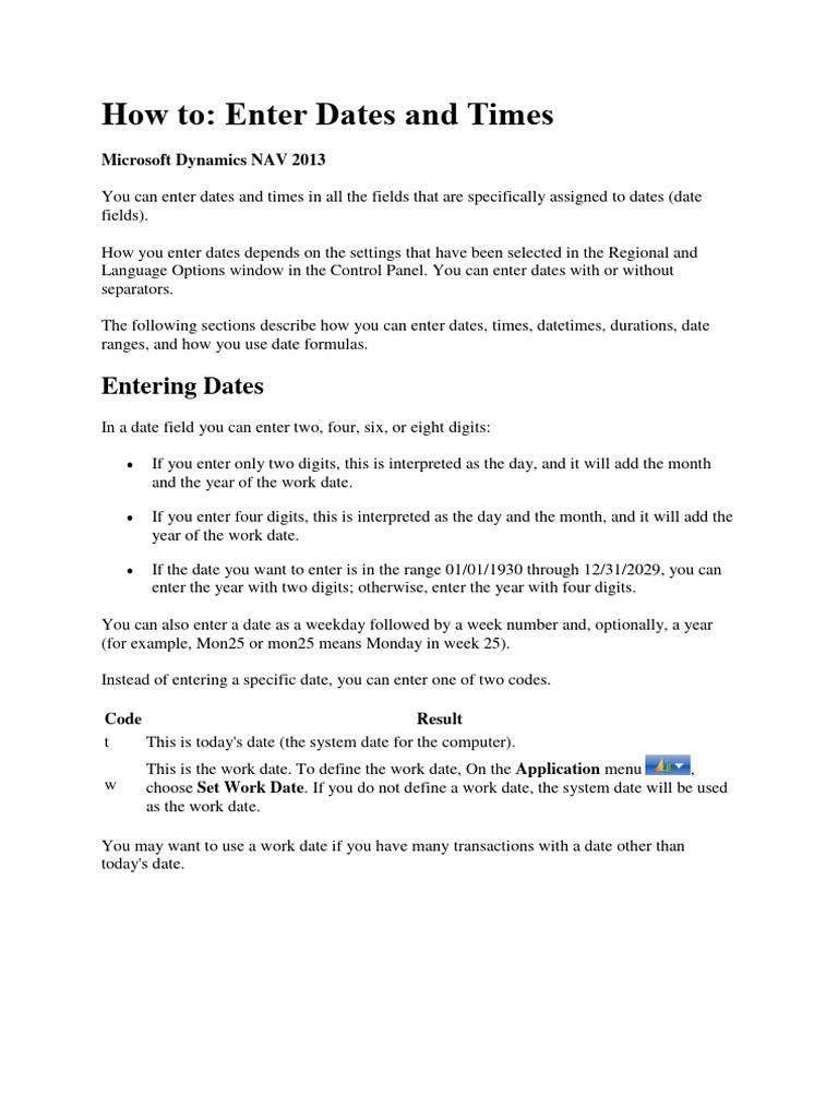 1.1. Date Ranges | PDF | Formula | Computer Programming
