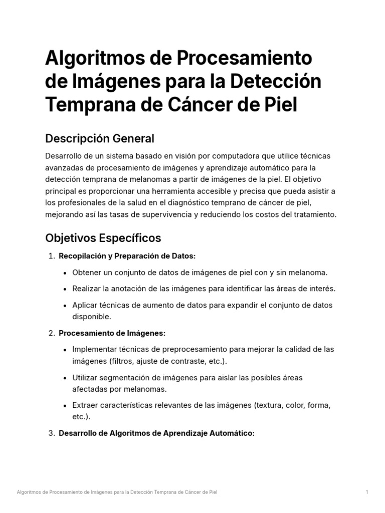 Algoritmos De Procesamiento De Imgenes Para La Deteccin Temprana De