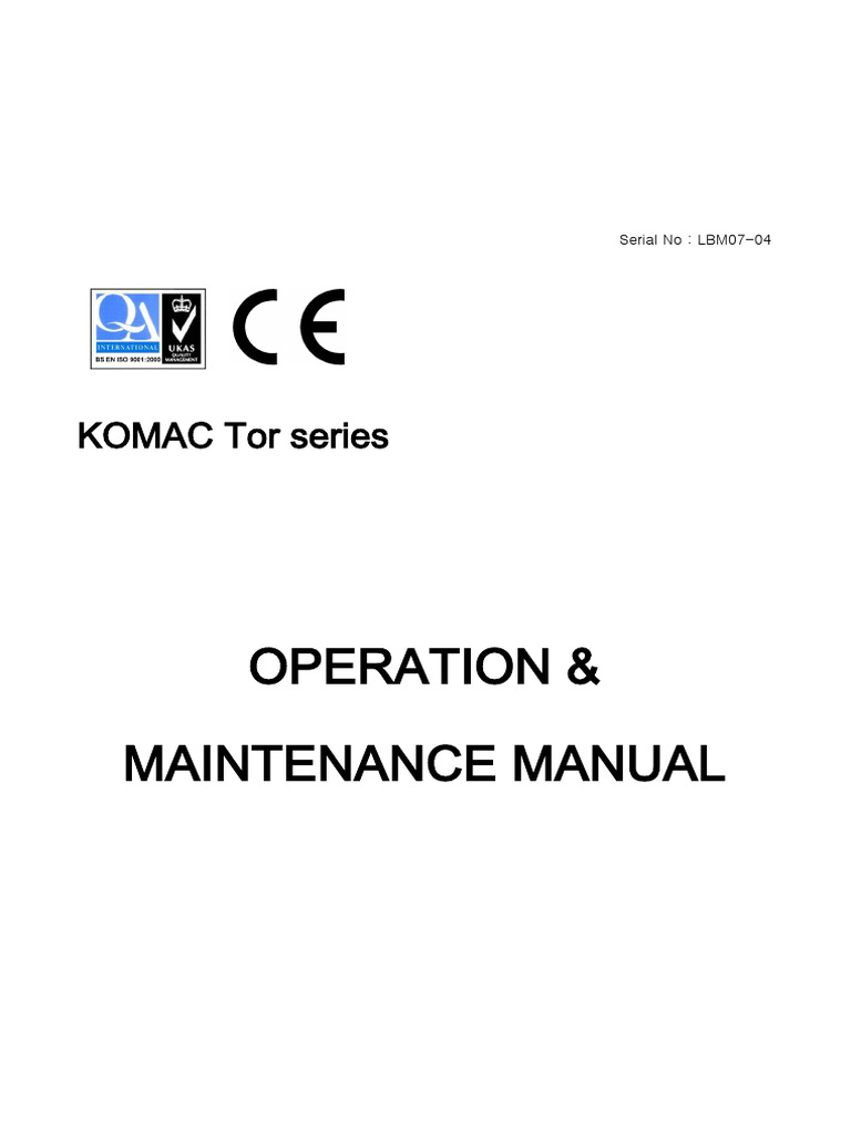 Tor Series - Manual (p1-p38) | PDF | Mechanical Engineering