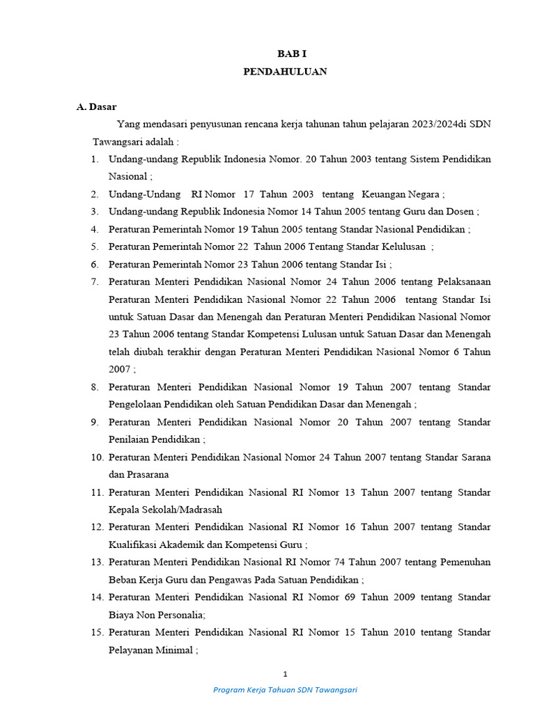 Program Kerja Tahunan | PDF