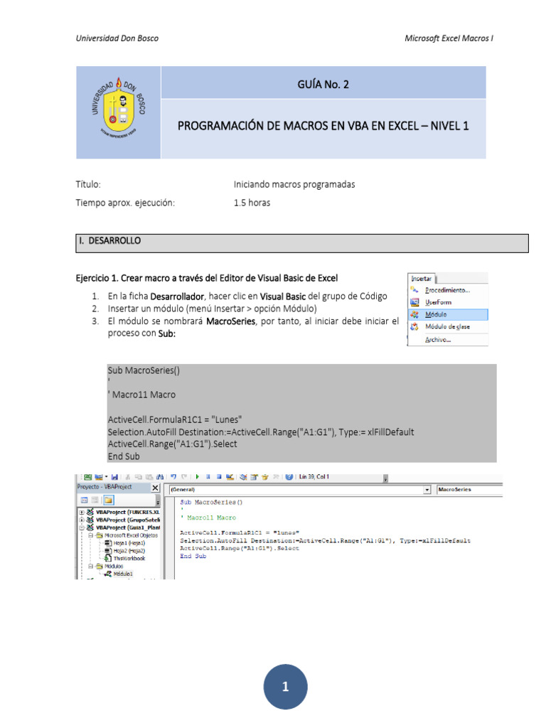 Programación Básica de Macros Excel | PDF | Microsoft Excel | Macro (informática)
