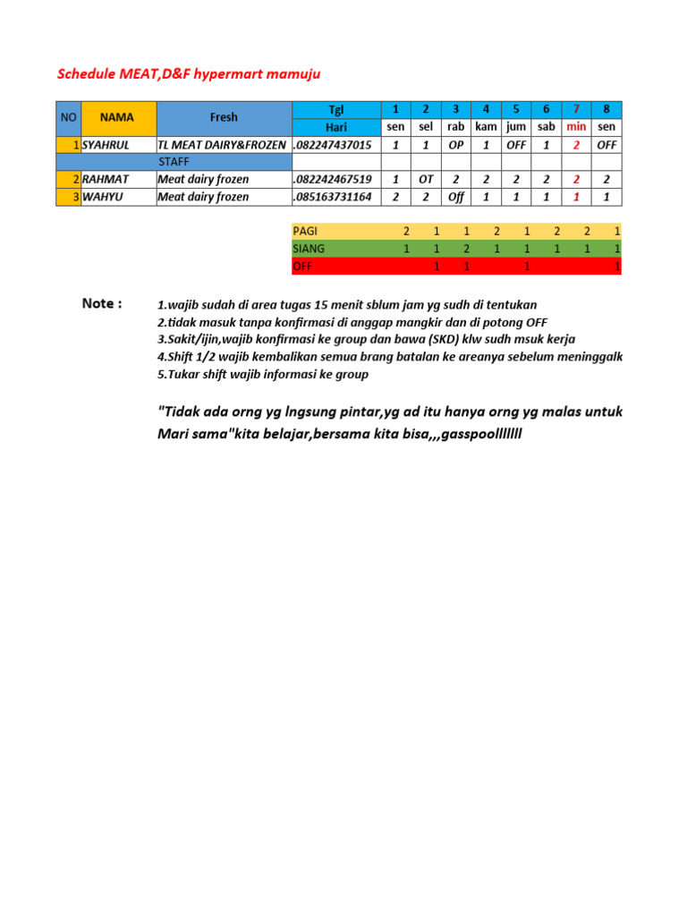 Schedule Meat Maret 2024 | PDF