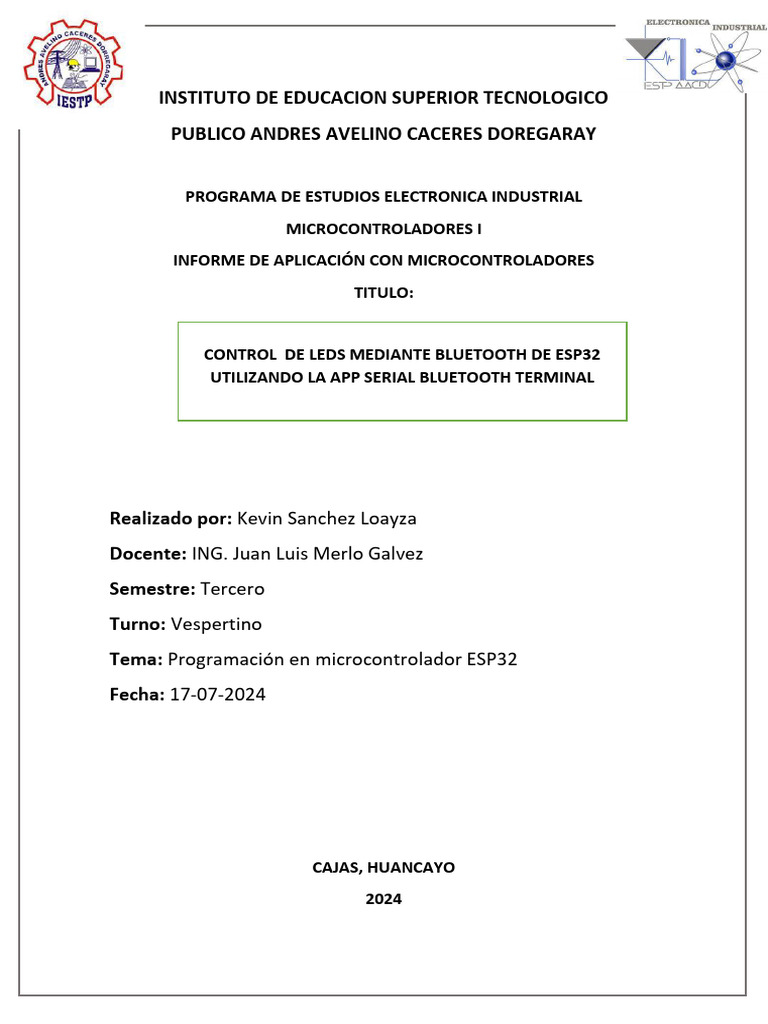 INFORME2 | PDF | Arduino | Diodo emisor de luz