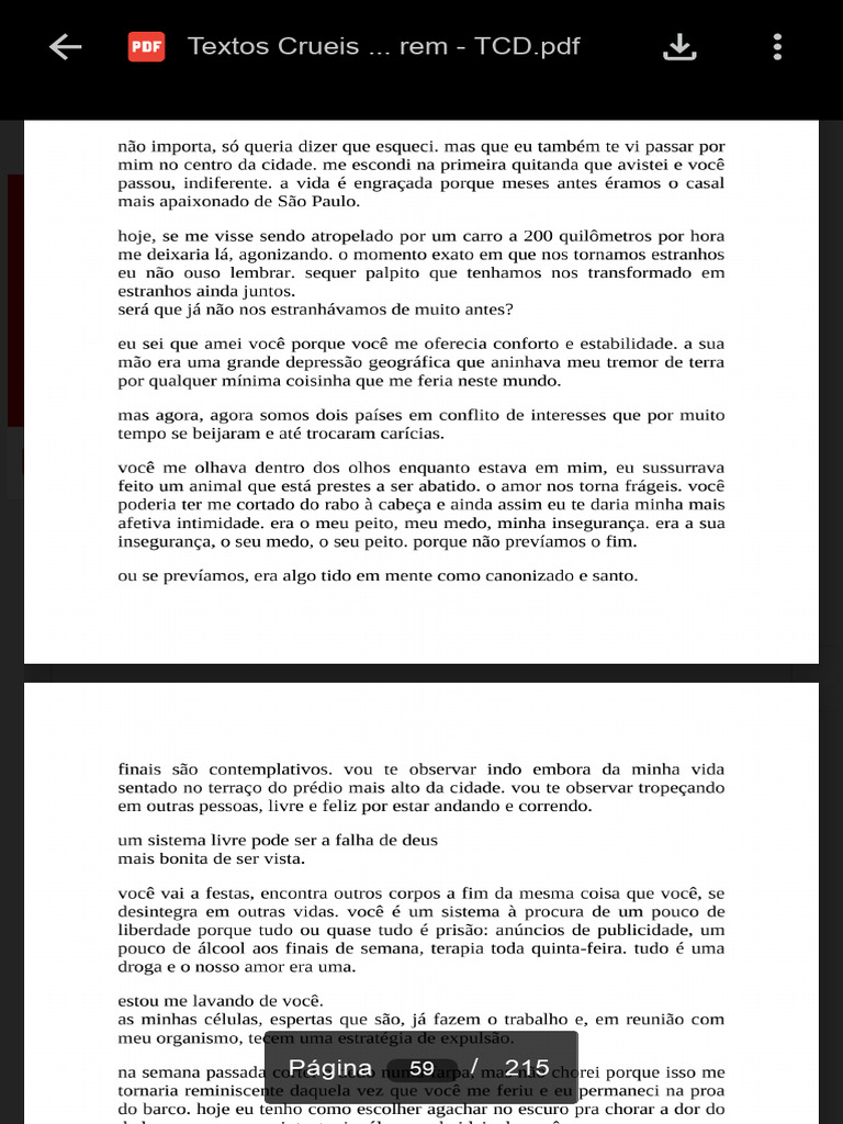 Textos Crueis Demais Para Serem - TCD - Google Drive 2 | PDF
