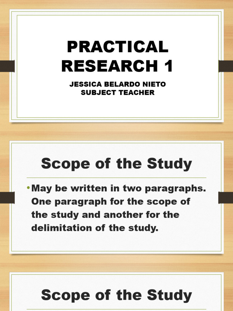 Research Scope & Delimitation Guide | PDF | Career & Growth