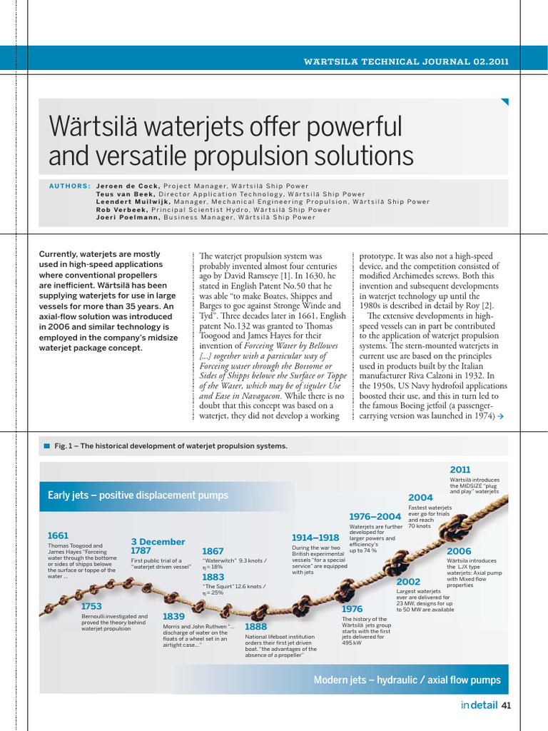 Wärtsilä Waterjets: Powerful Propulsion | PDF | Pump | Marine Propulsion