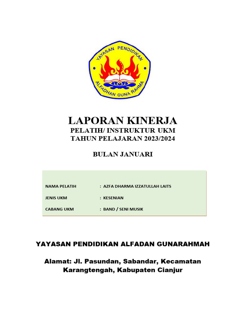 Laporan Ukm Azfa | PDF