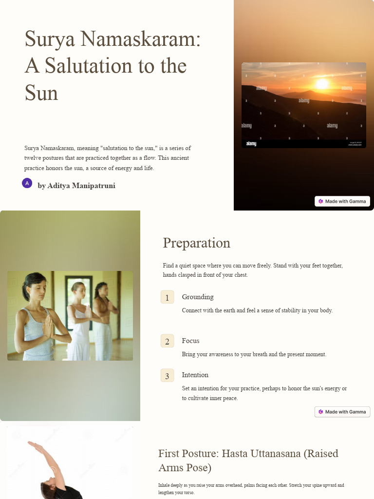 Surya Namaskaram A Salutation To The Sun | PDF