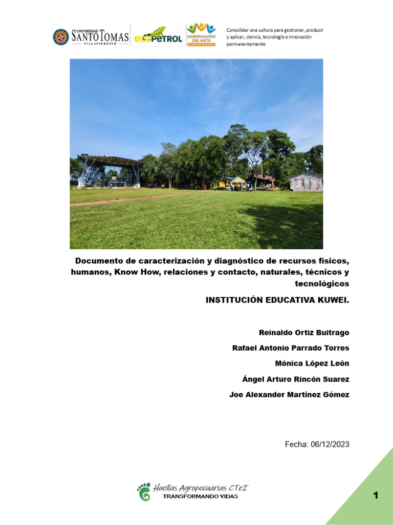 Insumo de Importancia (Diagnostico Kuwei) | PDF | Enseñando | Conocimiento