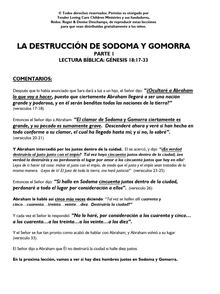 0028 - La Destruccion de Sodoma y Gomorra - Parte 1 | PDF | Abrahán ...
