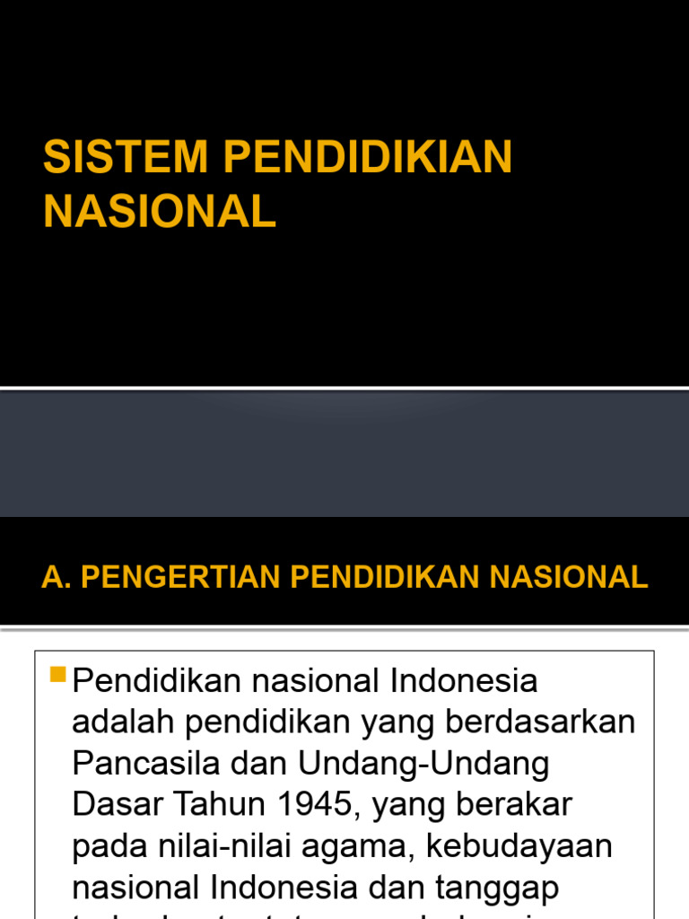 Sistem Pendidikan Nasional | PDF