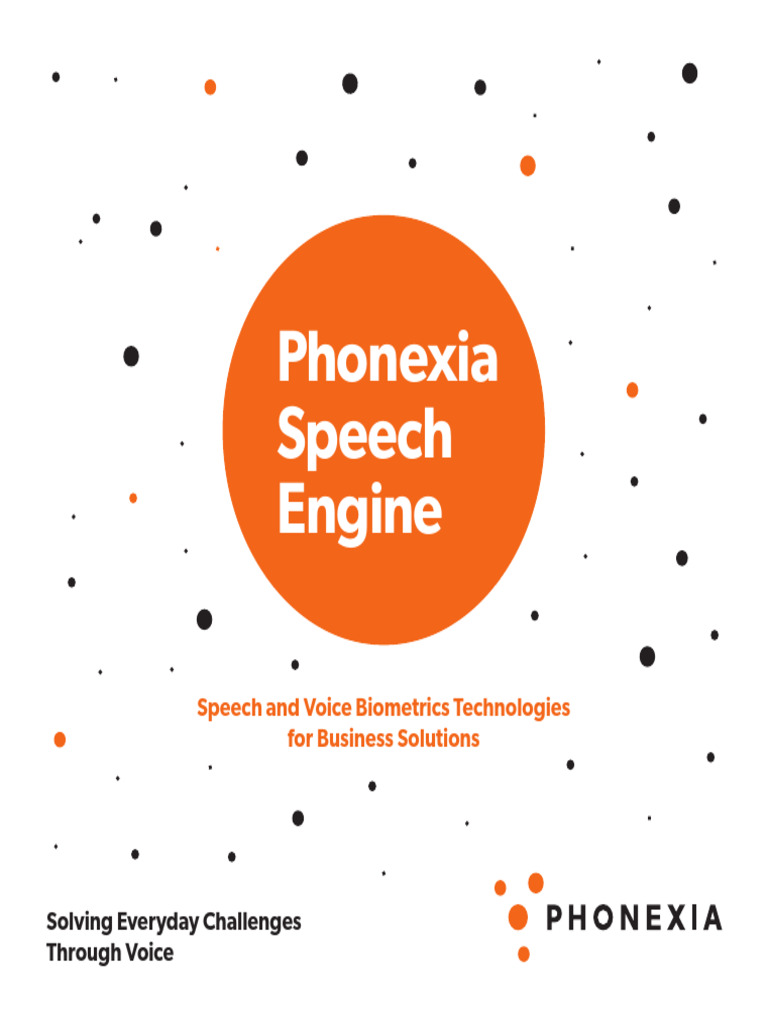 22822-Phonexia Speech Engine Technologies Brochure - EN | PDF ...