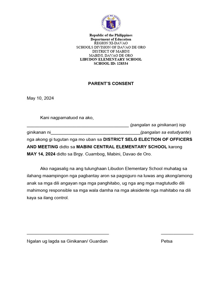 Parent's Consent | PDF