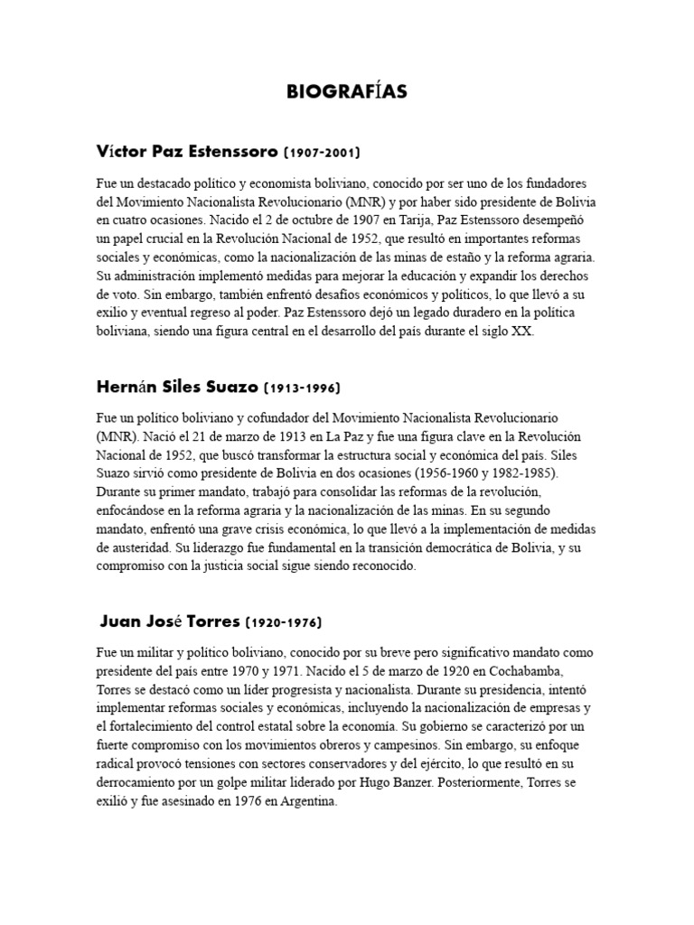 BIOGRAFÍAS | PDF