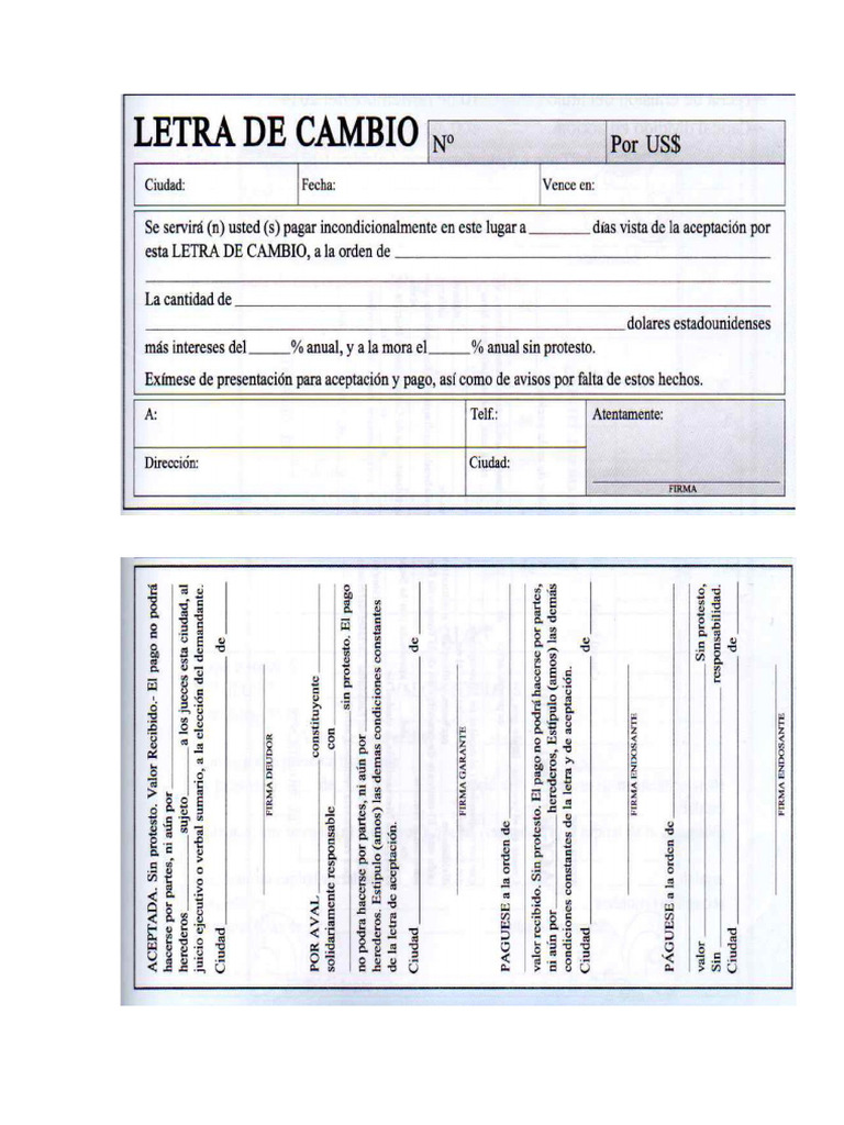 Contabilidad Letra Cabio | PDF