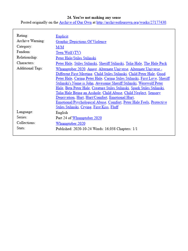 You'Re Not Making Any Sense | PDF