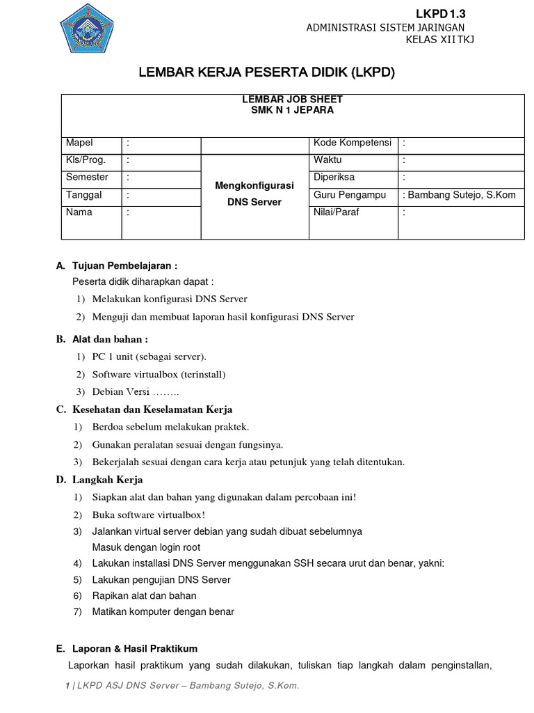 LKPD DNS Server | PDF | Komputer